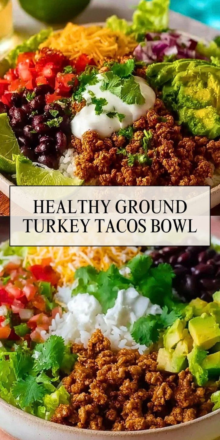 Healthy Ground Turkey Tacos Bowl